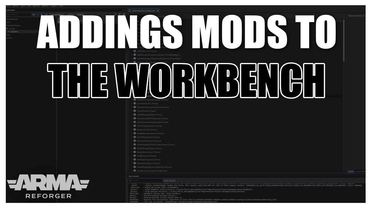 An Easy Guide To Adding Mods to your Workbench - Arma Reforger Tools - YouTube