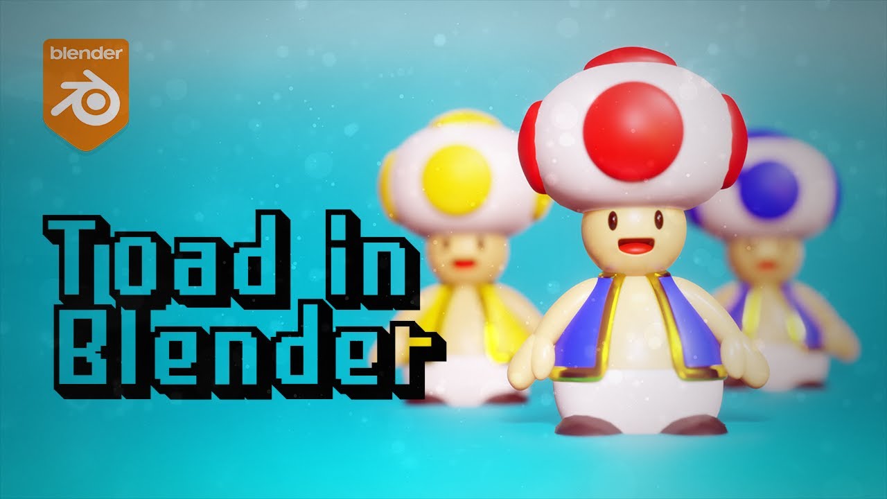 Toad from Super Mario in Blender - YouTube