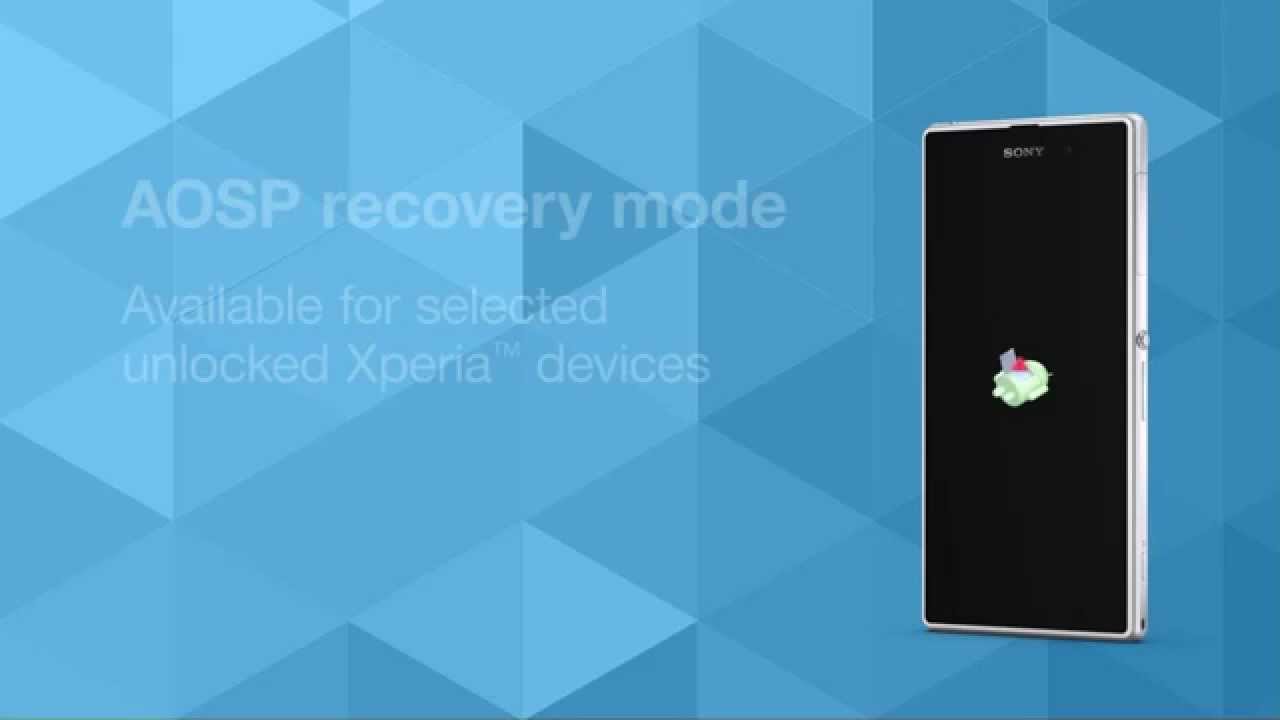 AOSP recovery mode available for selected unlocked Xperia devices - YouTube