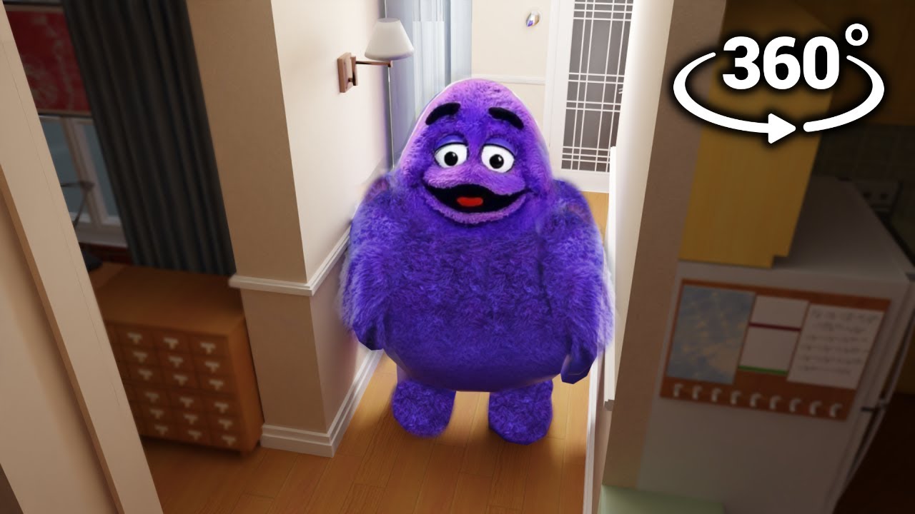 Grimace Shake 360° - IN YOUR HOUSE! - YouTube