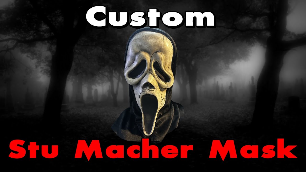 Custom Stu Macher Ghostface Mask | Cosplay Collectible - YouTube