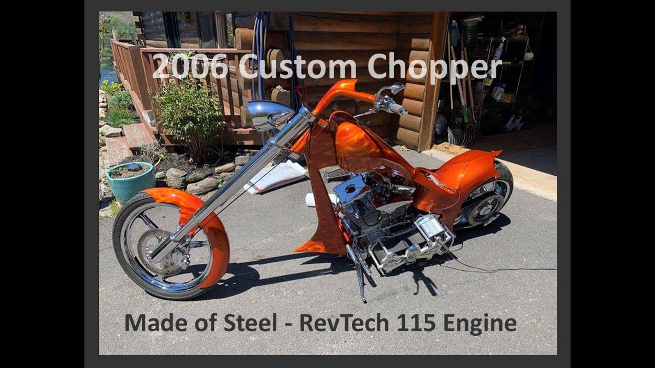 2006 Custom Chopper – Made of Steel – RevTech Motor - YouTube