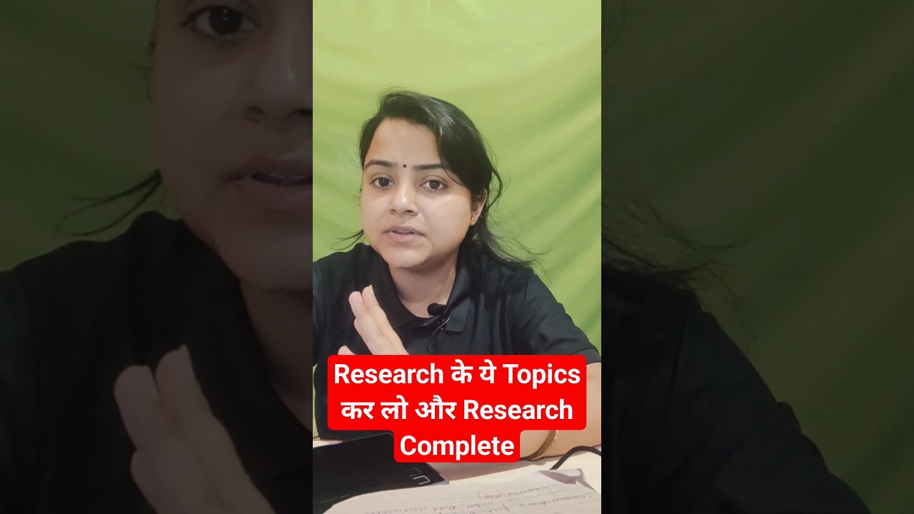 UGC NET Paper 1 Research ke ye topics kar lo Research complete #shorts ...