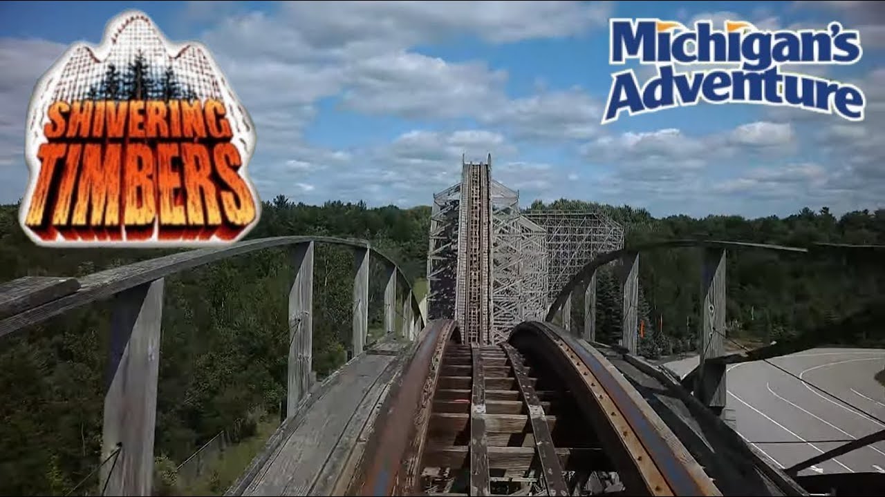 Shivering Timbers Front Row Left Side 60fps HD On-Ride POV Michigan's ...