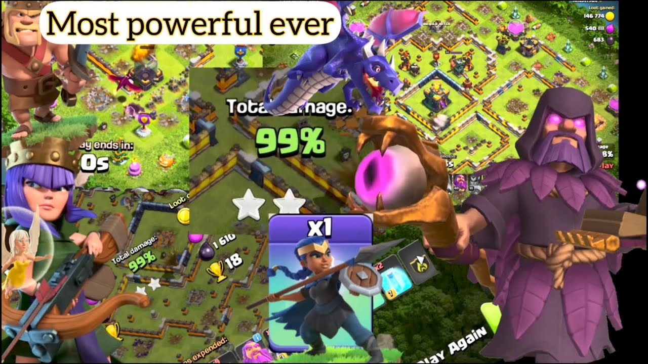 Most Powerful Attack using all Heros💪 almost 96% damage by heros # ...