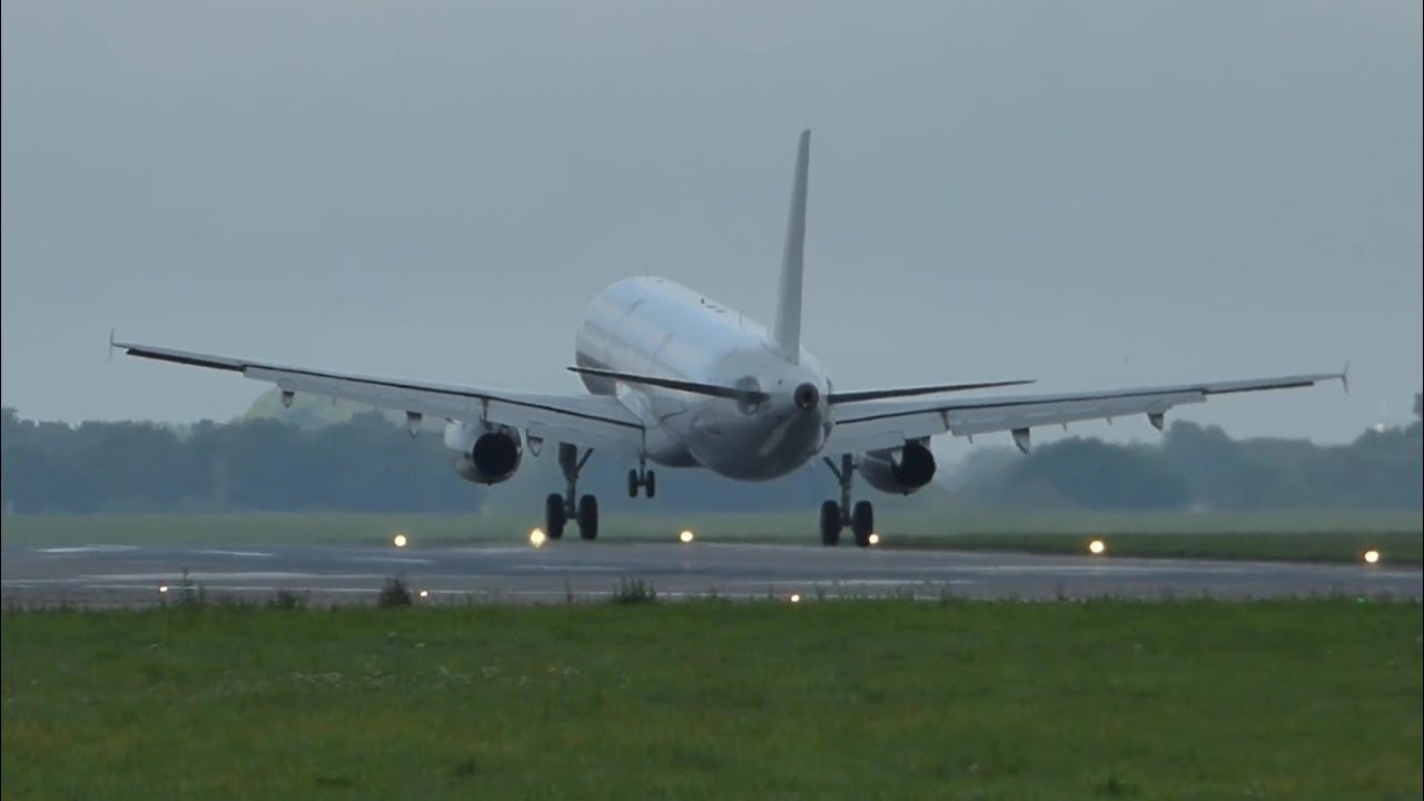 Blank A321 Landing at Norwich Airport (Privilege Style) - YouTube