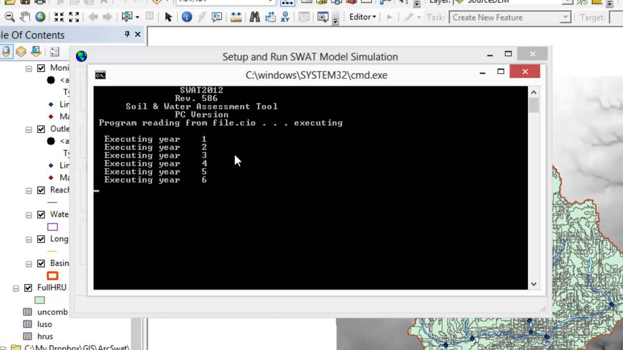 ArcSwat Tutorial 5 - Run the Model - YouTube