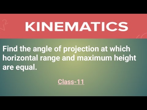 Find the angle of projection at which horizontal range and maximum ...
