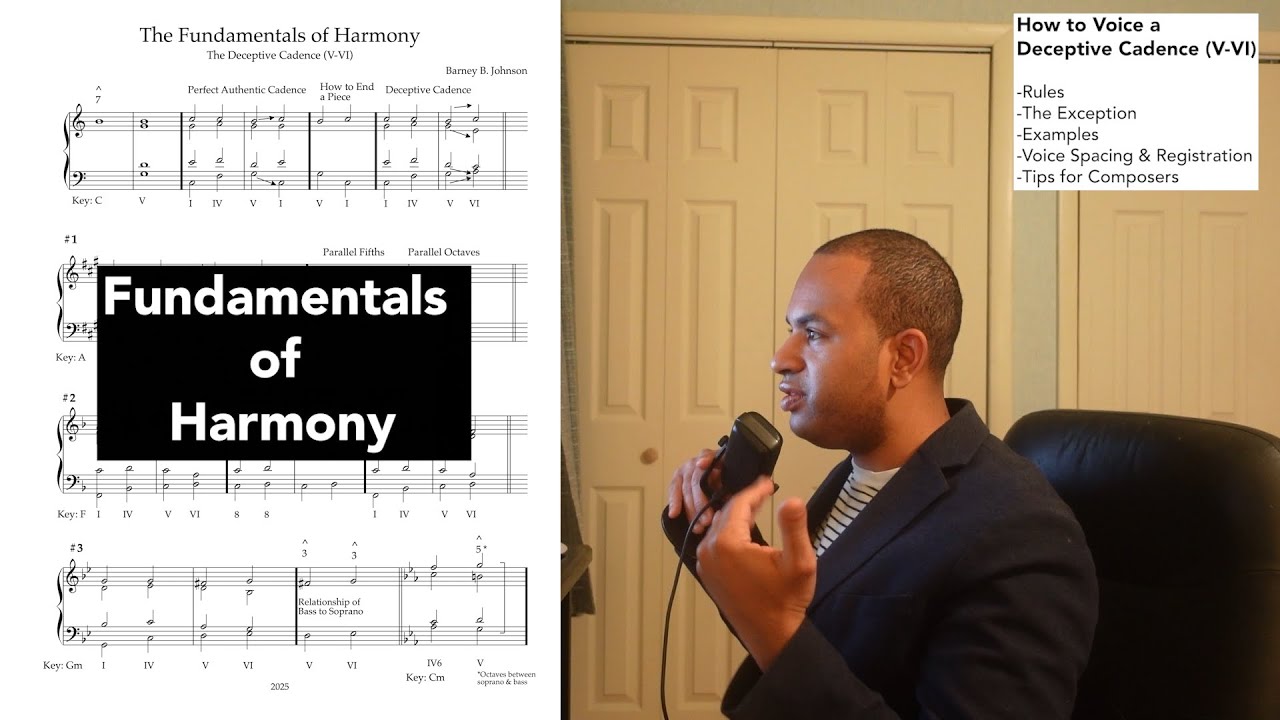 Fundamentals of Harmony | How to Voice a Deceptive Cadence (V-VI) # ...