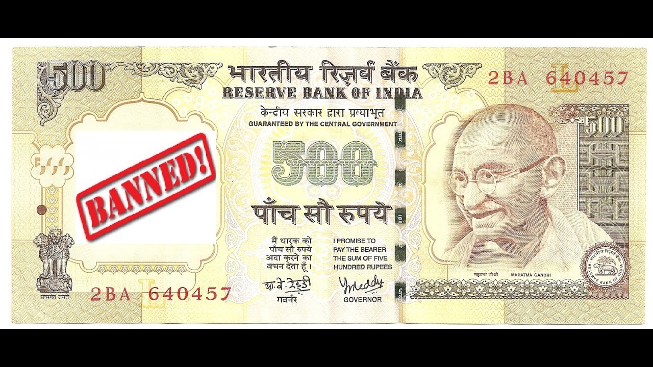 Banned 500 And Rs. 1,000 Notes PM Narendra Modi Says - YouTube