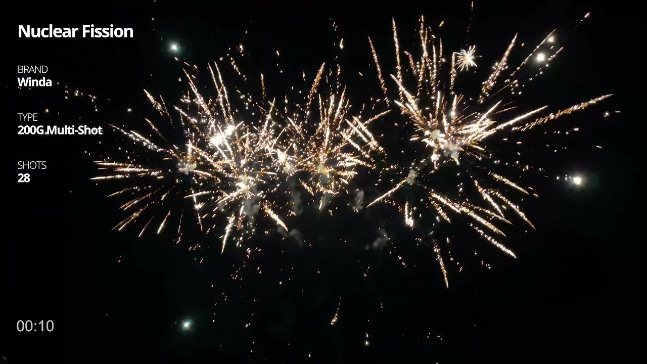 Nuclear Fission - 28 shot 200 Gram Cake - Winda Fireworks - YouTube