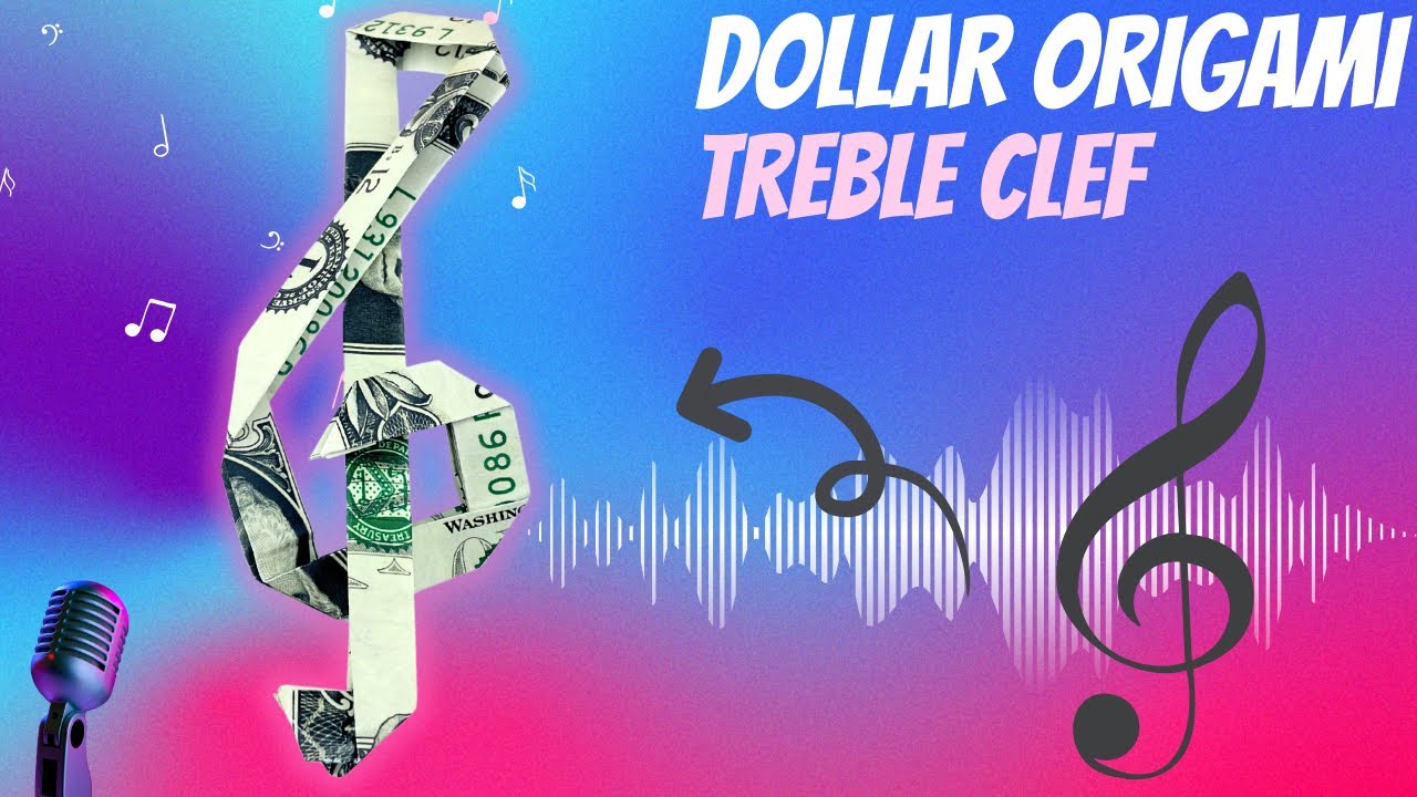 How To Fold Treble Clef ( Origami Dollar Bill) #origamitutorial - YouTube