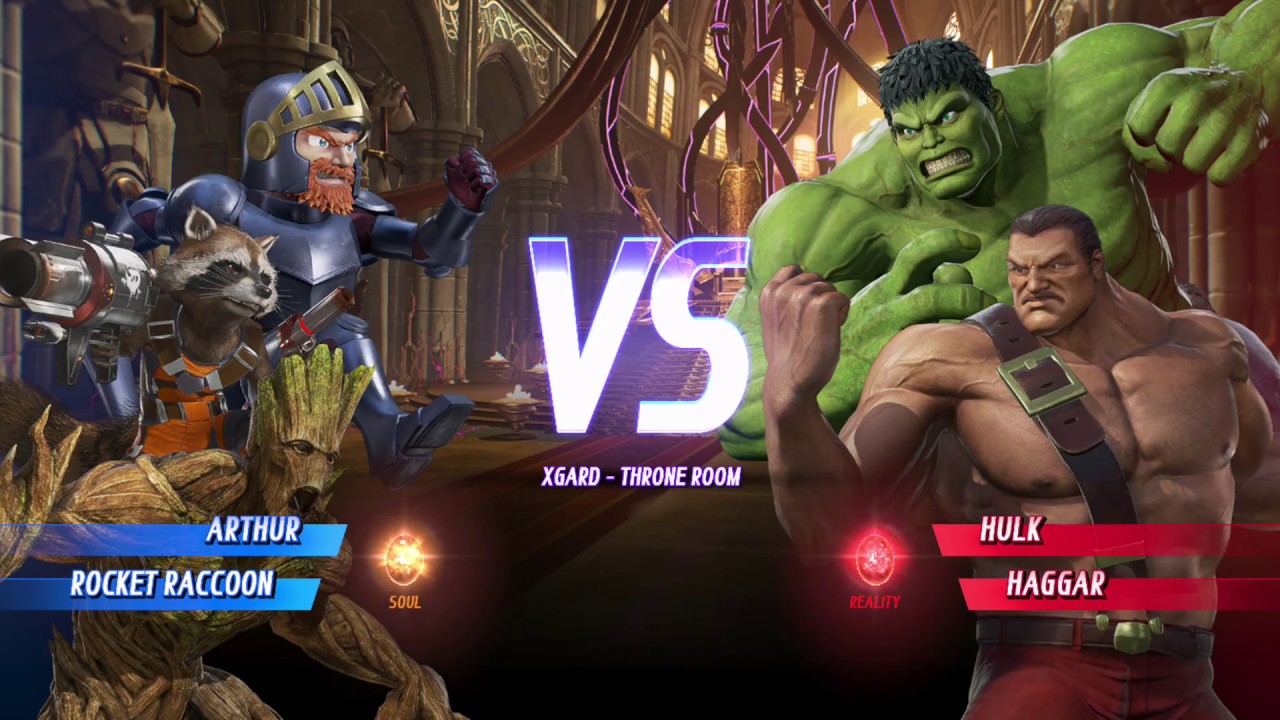 Marvel vs. Capcom Infinite: Arthur & Rocket Raccoon VS Hulk & Haggar ...