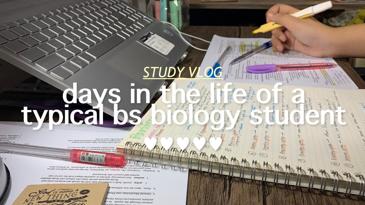 study vlog: days in the life of a bs biology freshman (study timelapse ...