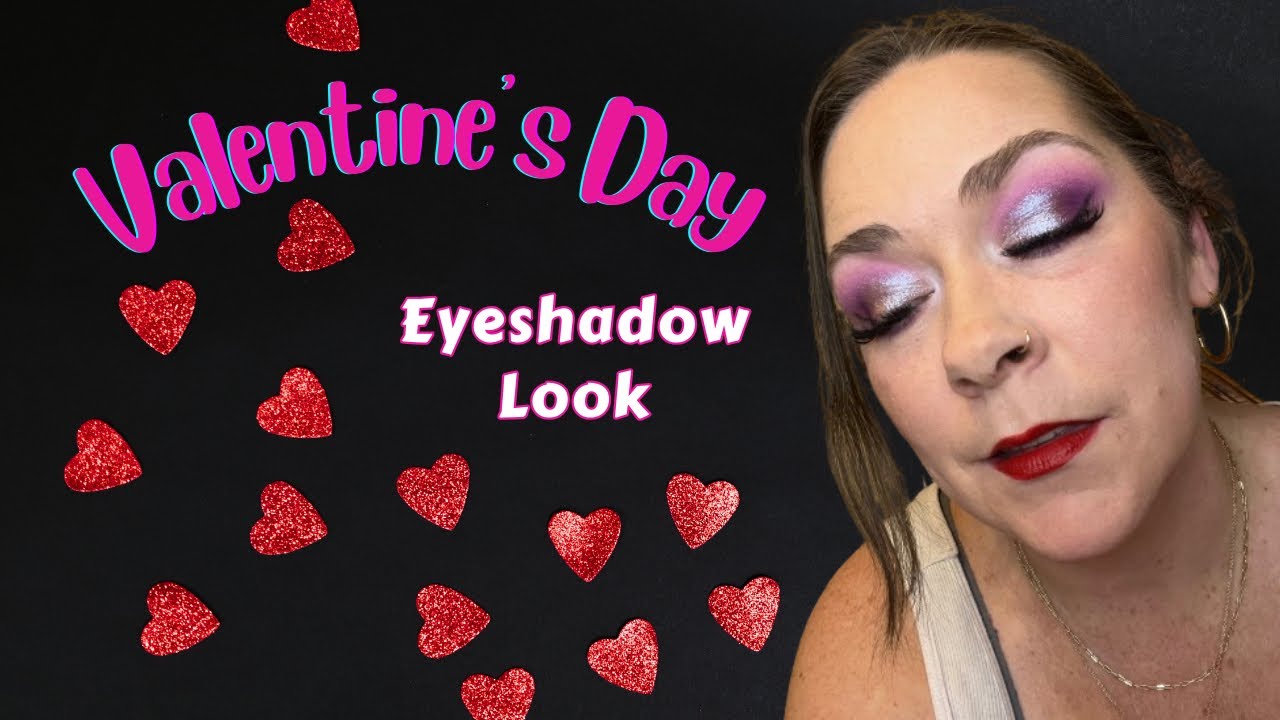 Valentine’s Day Eyeshadow Look | Pink & Purple Eyeshadow Tutorial - YouTube
