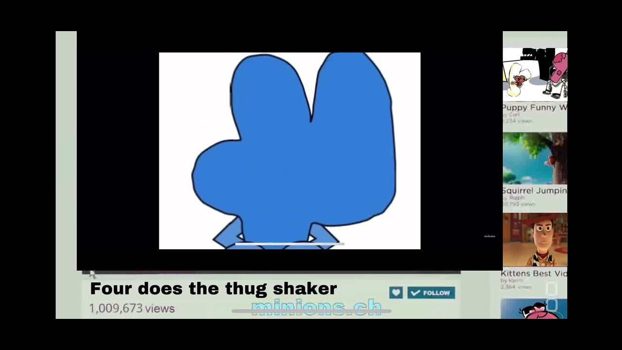 Minions watch four does the thug shaker - YouTube