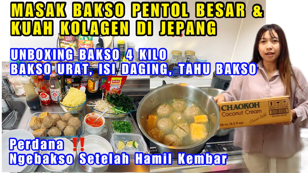 PERTAMA KALI MASAK BAKSO PENTOL BESAR ISI DAGING, URAT, TAHU BAKSO ...