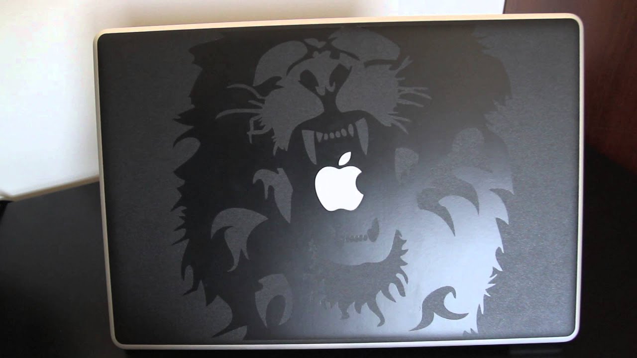 Mac Decals Dark Roar for Macbook Pro 17" - YouTube