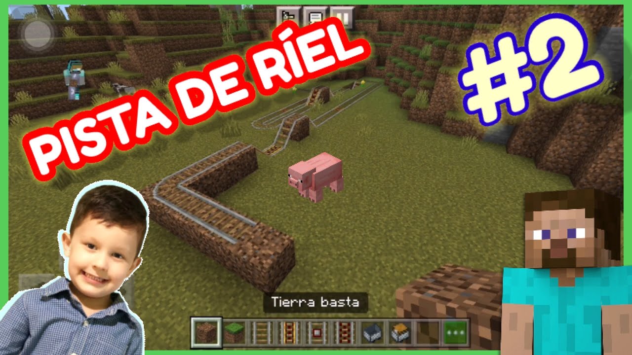 PISTA con RÍELES y vagoneta en MINECRAFT | CREAR PISTA DE RIELES #2 ...