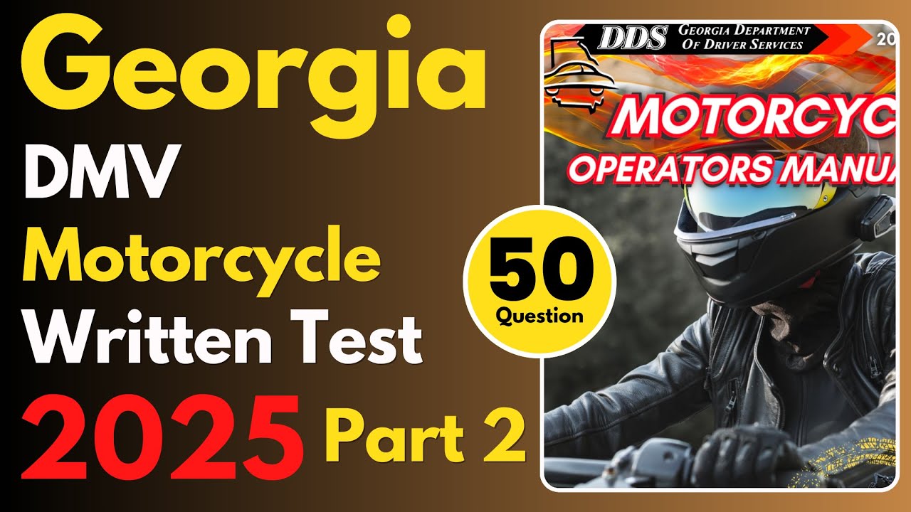 Georgia Motorcycle Written Practice Test | Part 2 | DMV Motorcycle ...