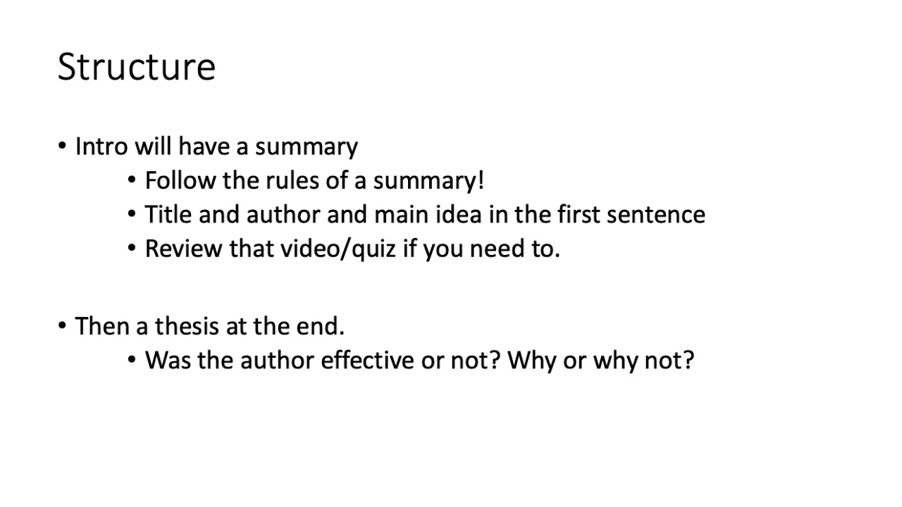 Extended Response - YouTube