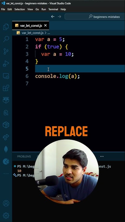#2 | Don't use var in JavaScript! 😬 Use let or const Instead - YouTube