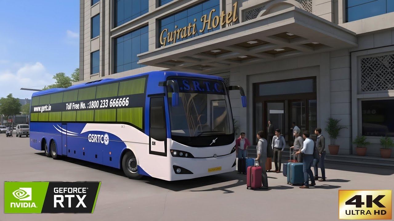 ETS-2 / Ultra 4k. GSRTC Ac sleeper Volvo/ Gujarat Bus High quality ...