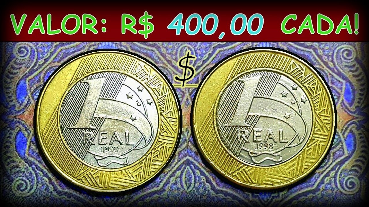 Moedas De 1 Real Valiosas De 1998 E 1999 Valor De R 400 00 Cada Uma