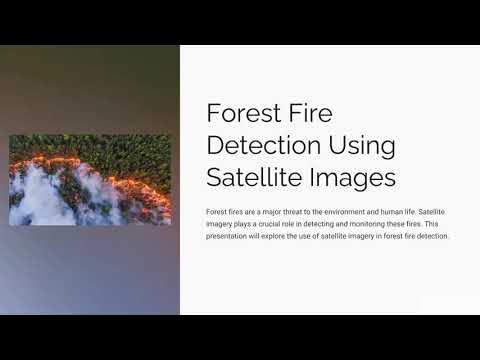 Forest Fire Detection Using Satellite Images - YouTube
