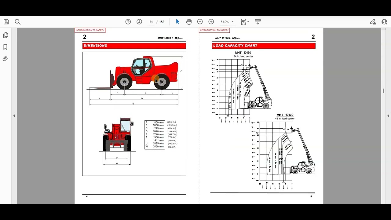 Manitou MHT 10120 M SERIES E3 OPERATOR SERVICE MANUAL - YouTube
