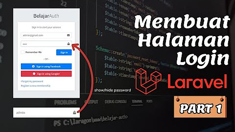 Dasar Membuat Fitur Login / Auth Laravel Secara Manual | Playlist Belajar Auth Laravel ...