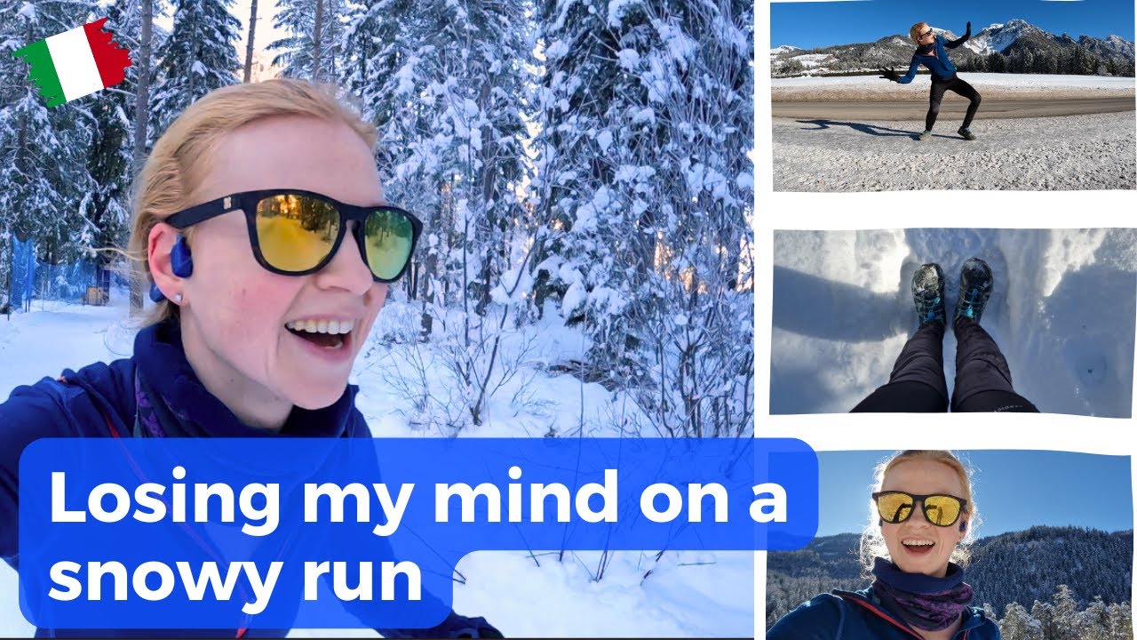 The most beautiful run ever || Winter running in the Italian Dolomites ...