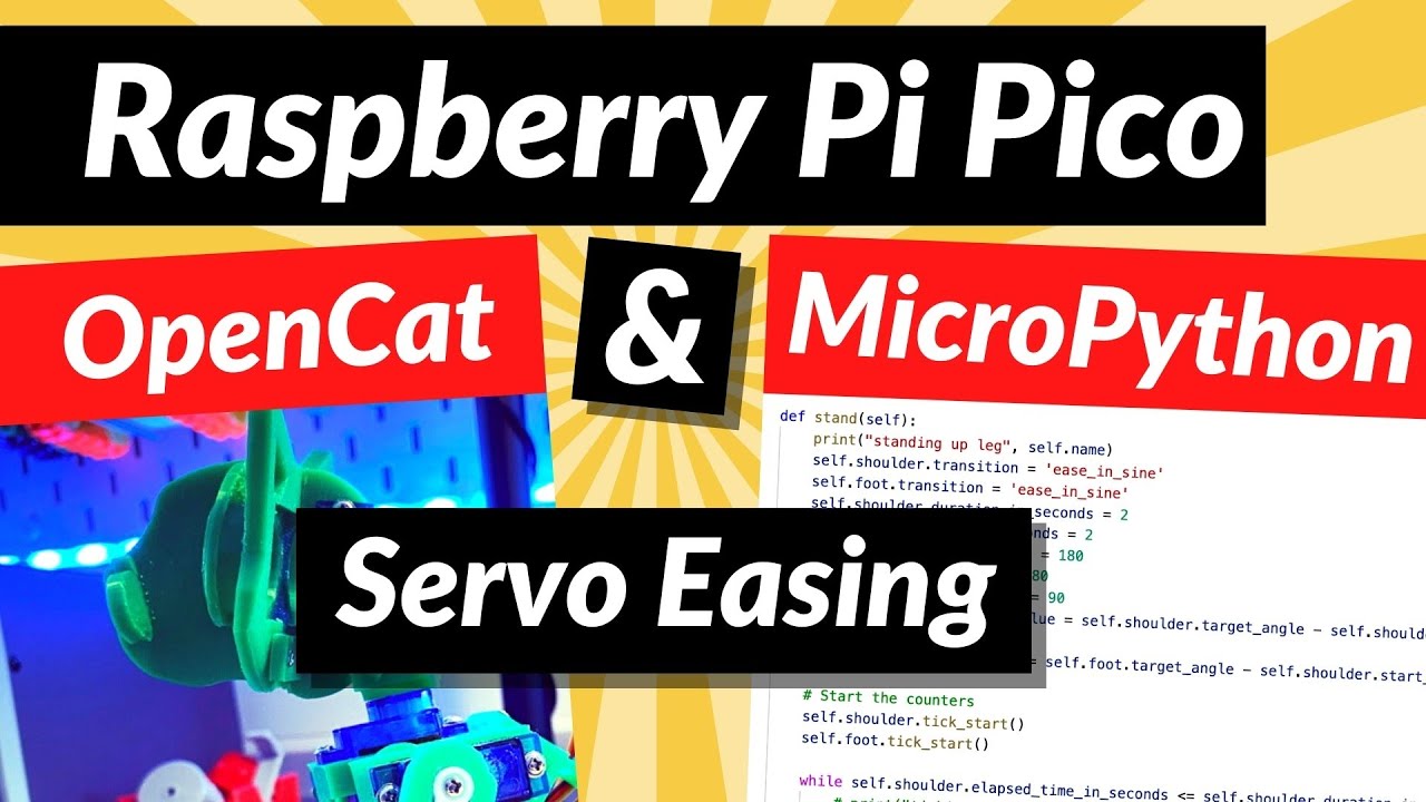 Raspberry Pi Pico, OpenCat and MicroPython Servo Easing - YouTube