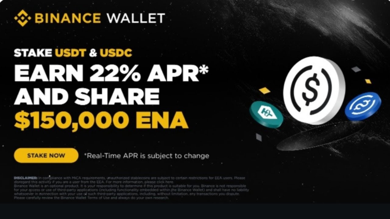 BINANCE WALLET AIRDROP CARNIVALS Ethena: Stake USDC or USDT To Earn 22% ...