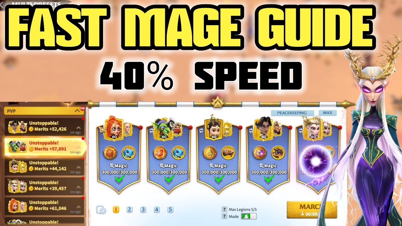 call of dragons - 5 Mage Ultimate Guide | 41% Speed build Set up - YouTube