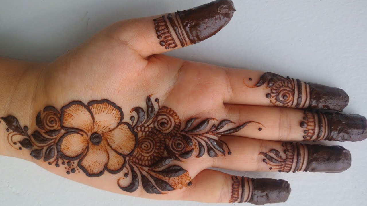 simple and easy front hand mehendi design |easy mehendi design|new ...