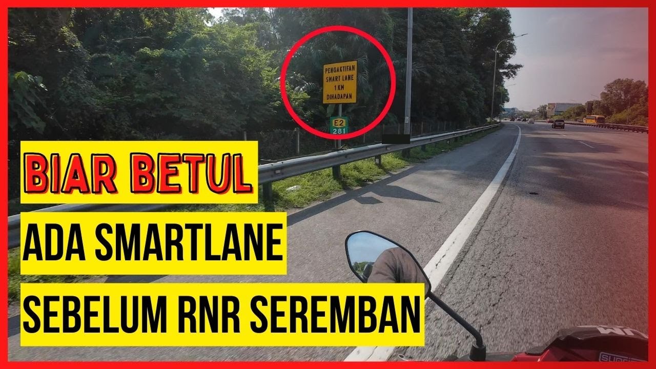 Ada SMART LANE Lebuhraya PLUS sebelum RnR SEREMBAN. - YouTube