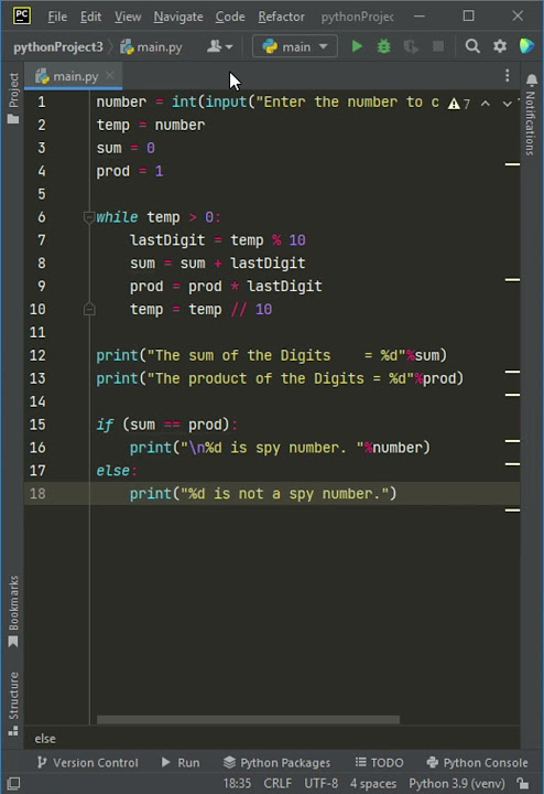 Python Program To Check Spy Number Shorts Pythonprojects Pythontutorial Pythonprogramming