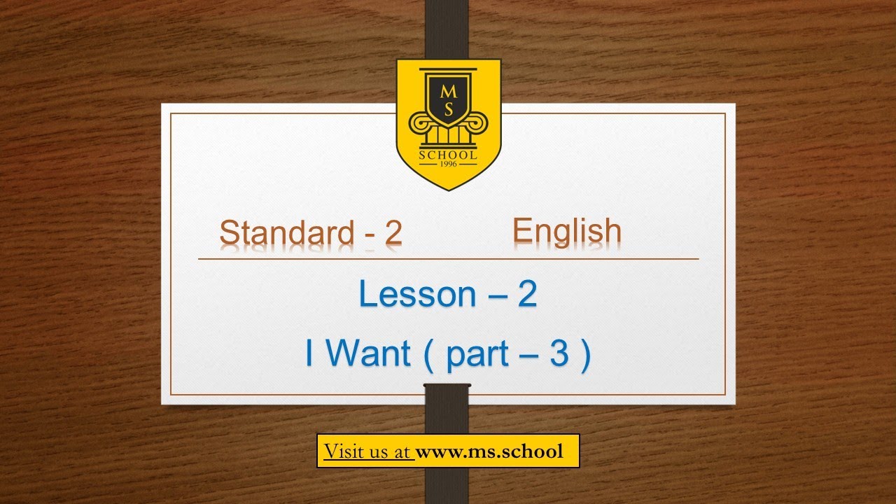 Std 2 English Ch 2 (Part 3) English Medium - YouTube