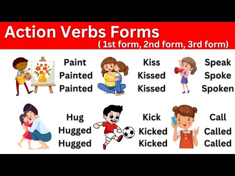 Verbs Forms 1st, 2nd, 3rd | Action Verbs Forms | English Vocabulary # ...
