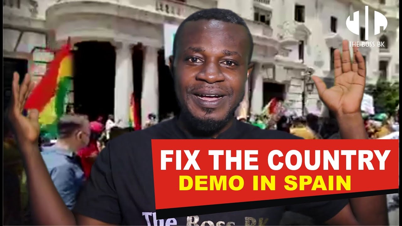 Fix The Country Demo In Spain by Ghanaians - YouTube