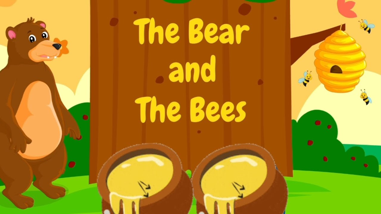 "The Bear and The Bees" Moral short story in English 📖 Italian fable 🧚🏻 ...