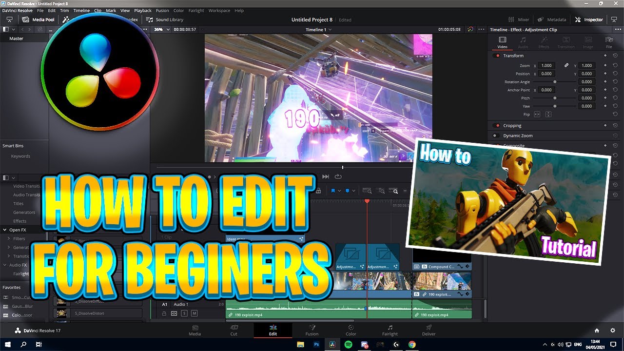 TUTORIAL : how to make best glow and pre shake *PRESET* in Davinci ...