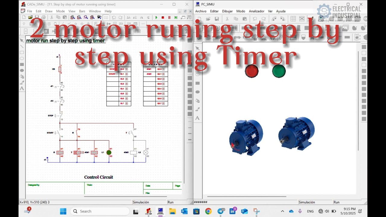 Ep10 motor running step by step by using timer - YouTube