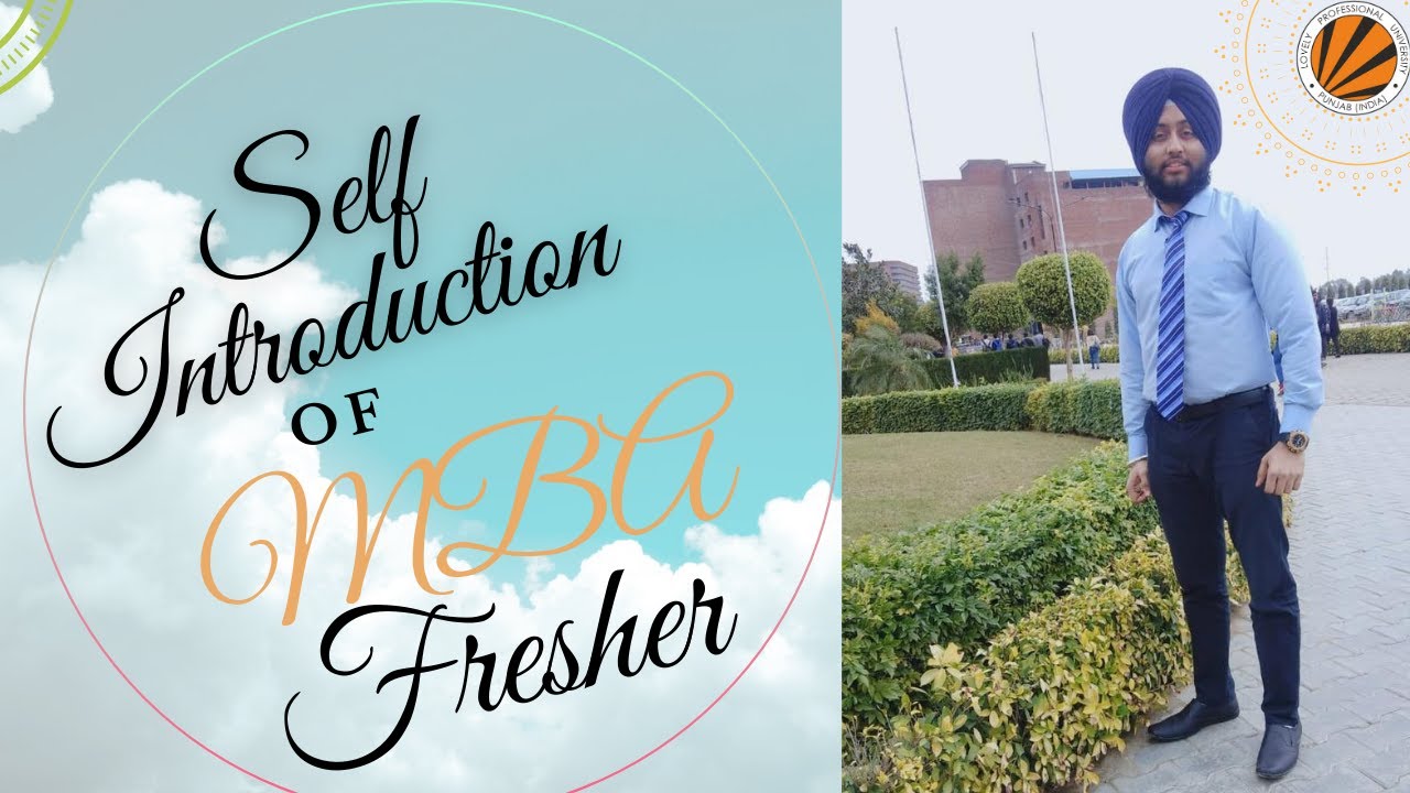 Self Introduction of MBA Fresher| Lovely Professional University ...