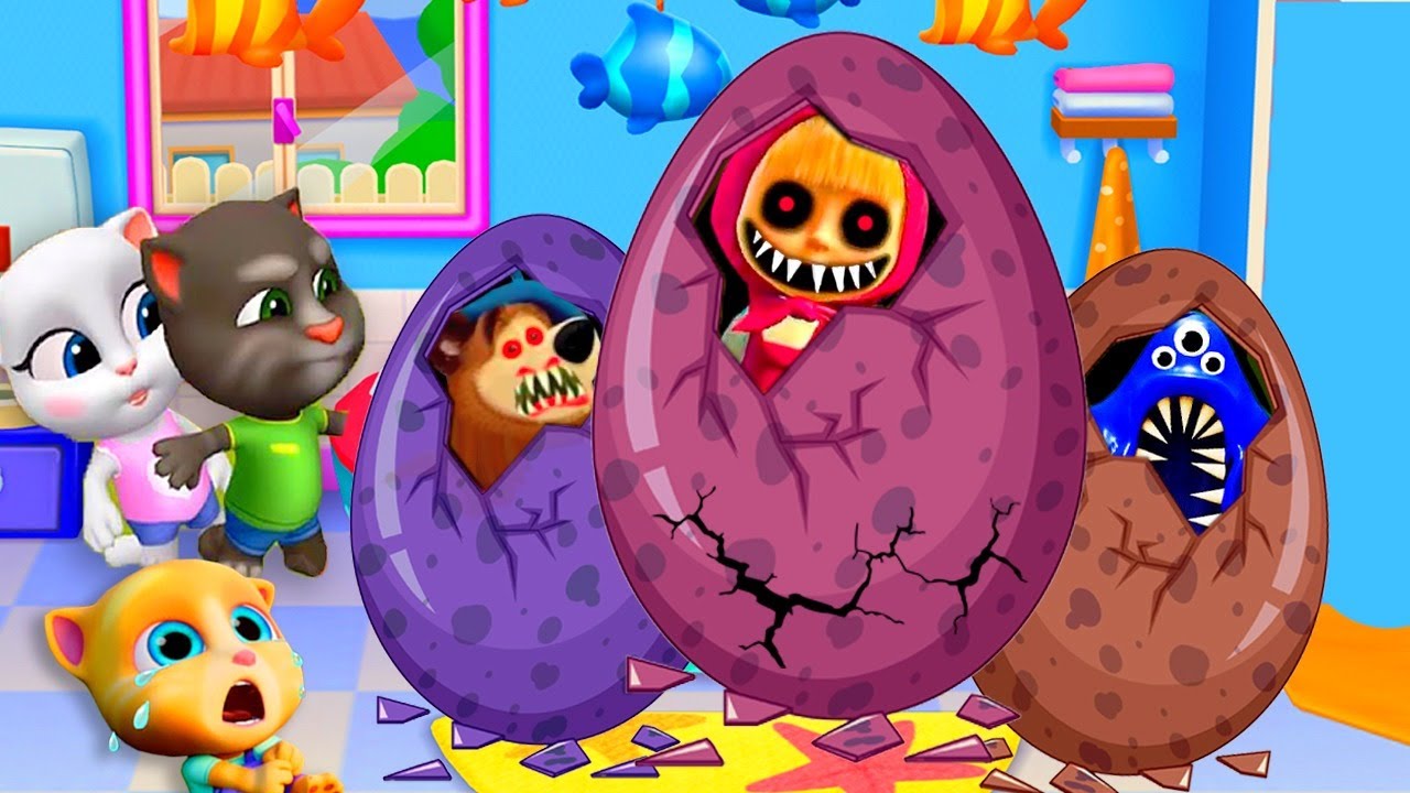 What's inside the Talking Tom Surprise Eggs? | My Talking Tom Friends ...