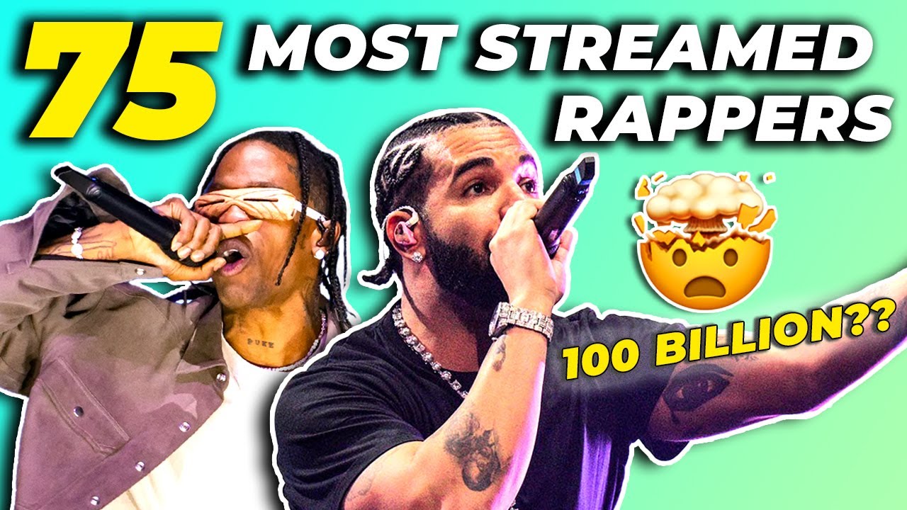 TOP 75 MOST STREAMED RAPPERS OF ALL TIME (Travis Scott, Drake, Post ...