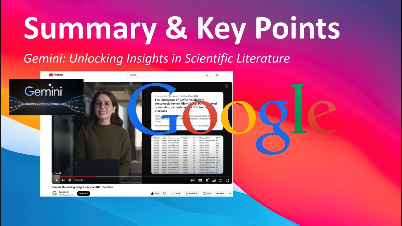AI #Gemini • Google's A.I. • Applied Scientific Research • Key Points ...