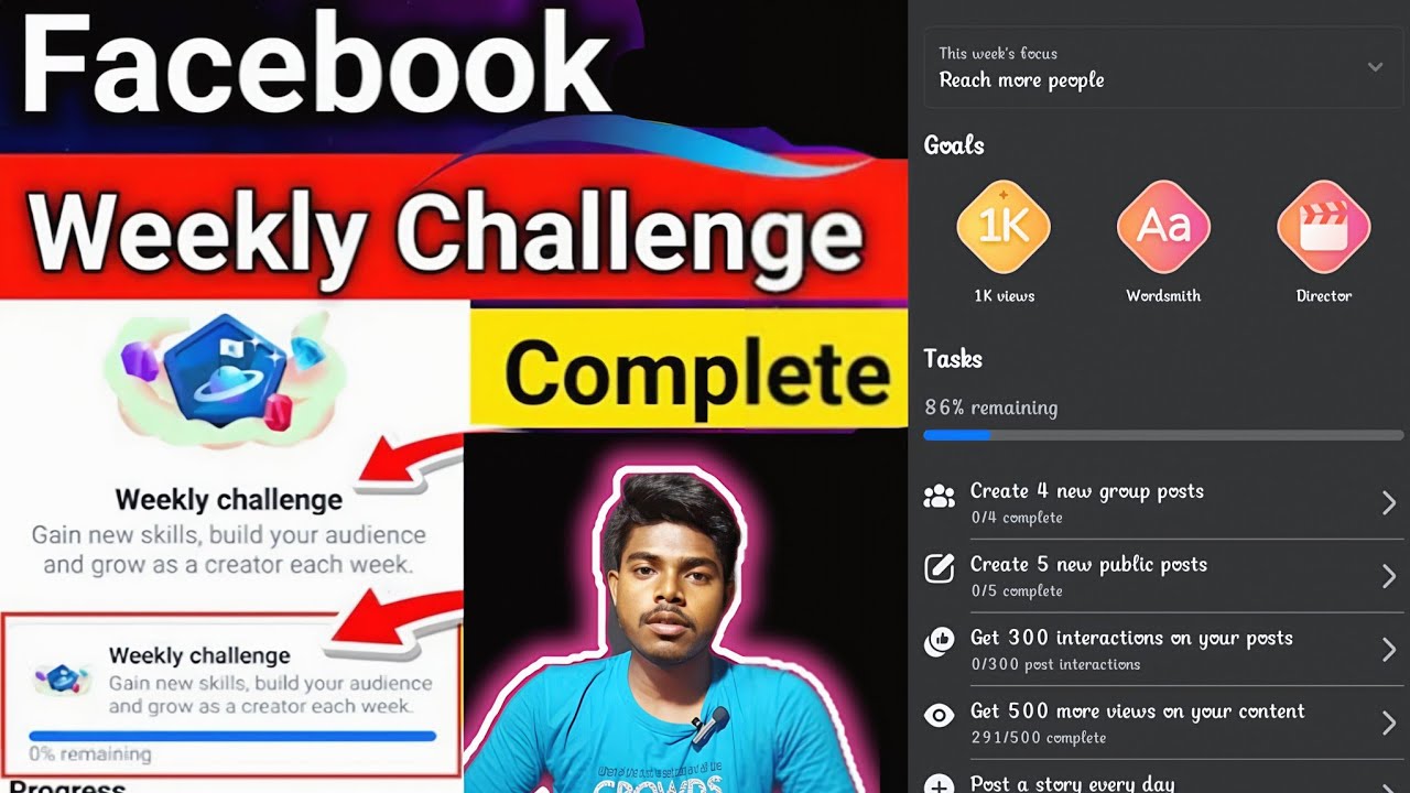 Facebook Weekly Challenge Kivabe complete korbe || How To Complete ...