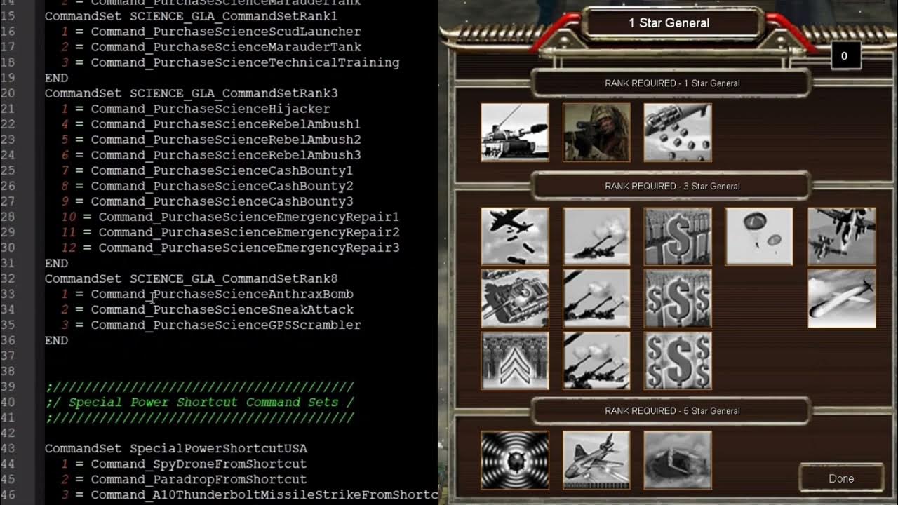 Generals Zero Hour Modding Tutorial - adding a Science and a General's Power to use - YouTube